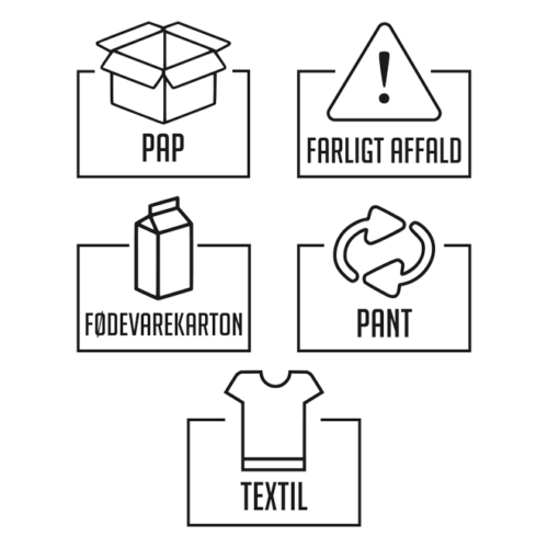 Labels til affaldssortering